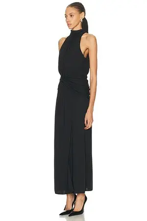 Johanna Ortiz Retro Drape Maxi Dress - Black