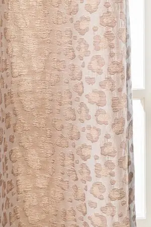 Anthropologie Cotton Blend Jacquard Prted Cheetah Curta