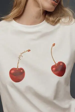 NEVER FULLY DRESSED Cherry Graphic T-shirt - Cherries