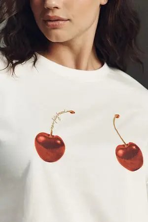 NEVER FULLY DRESSED Cherry Graphic T-shirt - Cherries