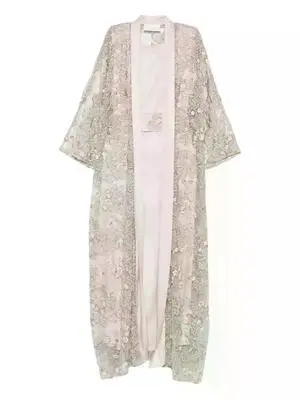 REEM AL DHAHERI Embroidered Cape Kaftan Set