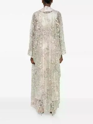 REEM AL DHAHERI Embroidered Cape Kaftan Set