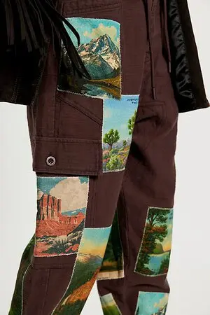 DENIM AND BONE Wildlife Patch Cargo Pants