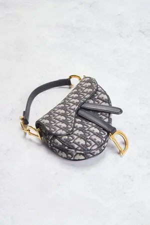 Dior Trotter Oblique Saddle Bag - Blue