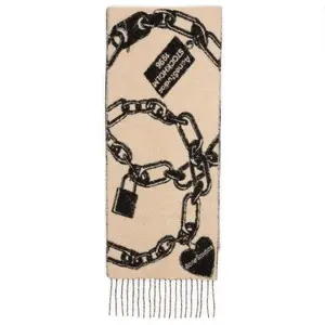 Acne Studios Vilma Chain Scarf - Beige/black