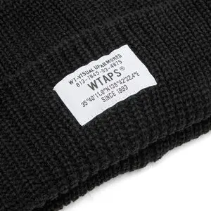 WTAPS Sgt Label Beanie - Black