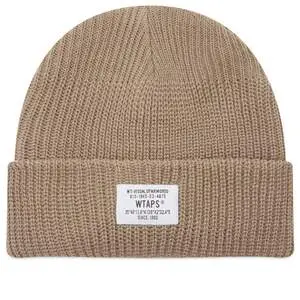 WTAPS Sgt Label Beanie - Greige