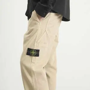 Stone Island Panama Cotton Work Pants - Desert