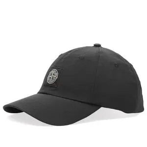 Stone Island Recycled Nylon Oxford Cap - Black