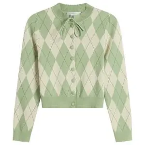 HOUSE OF SUNNY Argyle Lounge Cardigan - Matcha