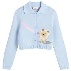 HOUSE OF SUNNY Pom Pom Tripper Cardigan - Sky Blue