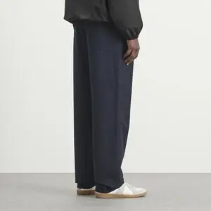 Dries Van Noten Cotton Wool Wide Leg Trouser