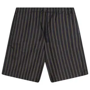 Dries Van Noten Stripe Cupro Shorts - Navy
