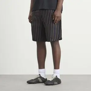 Dries Van Noten Stripe Cupro Shorts - Navy