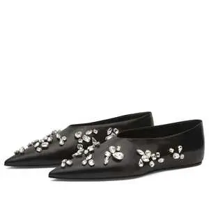 JIL SANDER Embellished Ballerina - Black