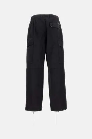 C.P. COMPANY Pantaloni Cargo Boxy Con Lente In Micro-reps - Black