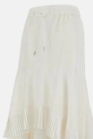 Sacai Cotton Poplin Midi Skirt