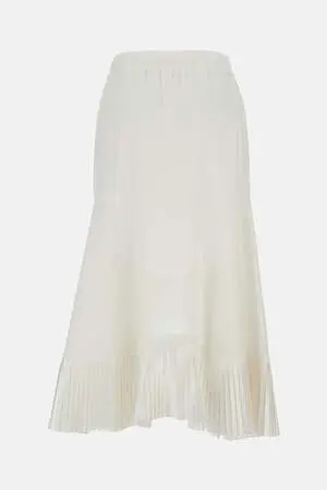 Sacai Cotton Poplin Midi Skirt