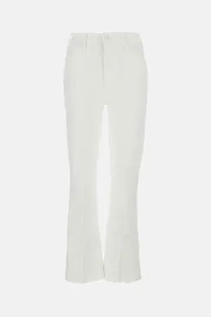 MOTHER The Hustler Ankle Fray Jeans - Bianco