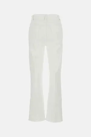 MOTHER The Hustler Ankle Fray Jeans - Bianco