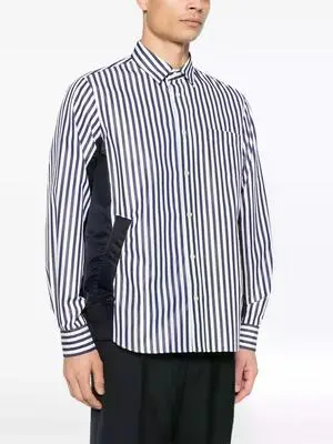 Sacai Striped-pattern Panelled Shirt
