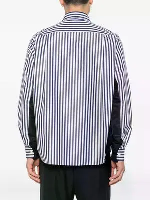 Sacai Striped-pattern Panelled Shirt