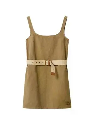 Miu Miu Mini Scoop-neck Dress