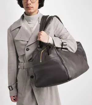 Eleventy Leather Duffle Bag