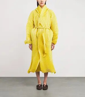 Issey Miyake Hand Pleats Stripe Coat