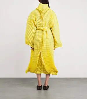 Issey Miyake Hand Pleats Stripe Coat