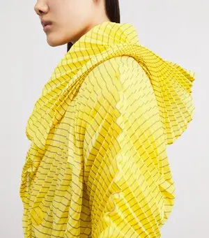 Issey Miyake Hand Pleats Stripe Coat
