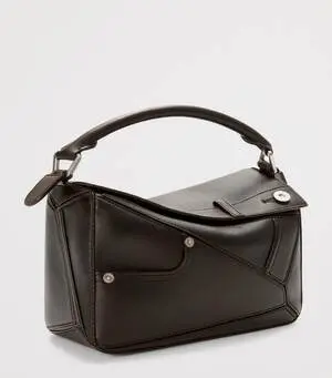 Loewe Small Calfskin Puzzle Panta Top-handle Bag - Brown