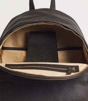 Eleventy Grained Leather Backpack