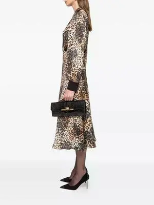 NISSA Leopard-print Midi Dress