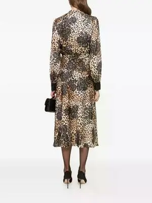 NISSA Leopard-print Midi Dress