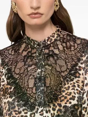 NISSA Leopard-print Midi Dress