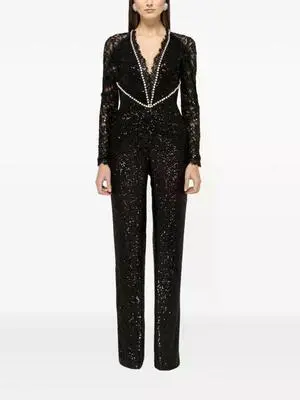 NISSA Lace Jumpsuit - Black