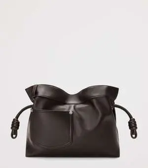 Loewe Medium Calfskin Flamenco Panta Clutch Bag - Brown