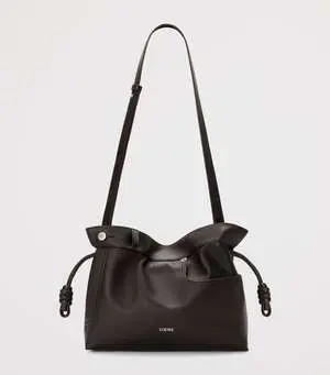 Loewe Medium Calfskin Flamenco Panta Clutch Bag - Brown