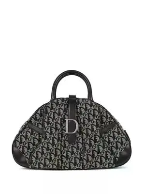 Dior 2002 Trotter Saddle Tote - Black