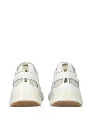 Pinko Knit Sneakers With Laces And Drawstring Cord Lock - White