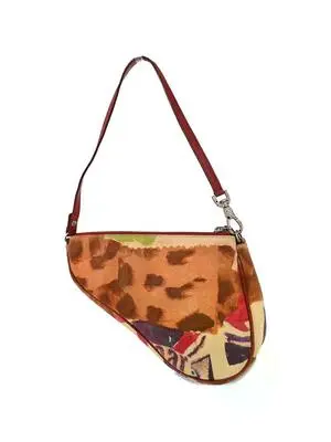 Dior 2003 Print Saddle Bag - Neutrals