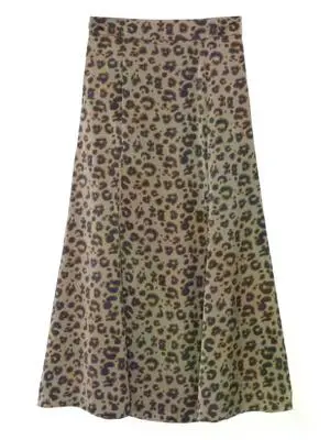 Ba&sh Blaire Animal-print Midi Skirt