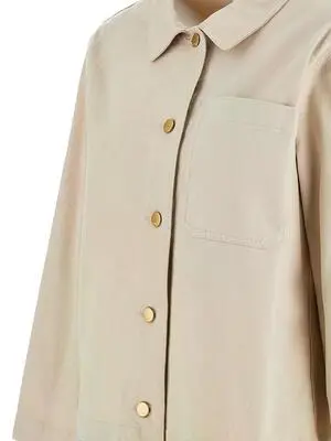 Max Mara Button Pocket Cotton Jacket - Neutrals