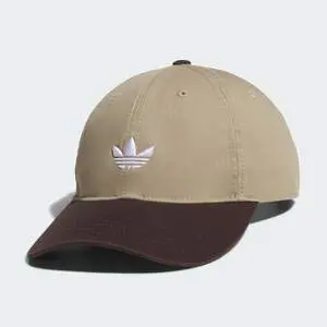 Adidas Relaxed Trefoil Strapback Cap - Blanch Cargo / Aurora Coffee / White