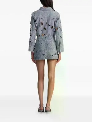 Alice + Olivia Embroidered Eyelet Mini Skirt