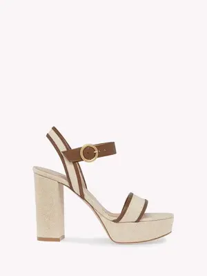 GIANVITO ROSSI Milos Platform Sandals - Brown - Calf