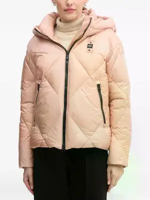 BLAUER. Hooded Quilted Jacket - Pink