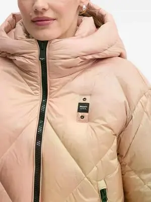 BLAUER. Hooded Quilted Jacket - Pink