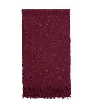 Gabriela Hearst Illumina Fringed Wool And Cashmere-blend Scarf - Burgundy